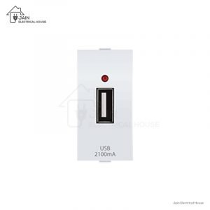 Anchor Ziva USB-A Charger, Single Port(2.1A, 5V DC), 1 Module (68505 ...